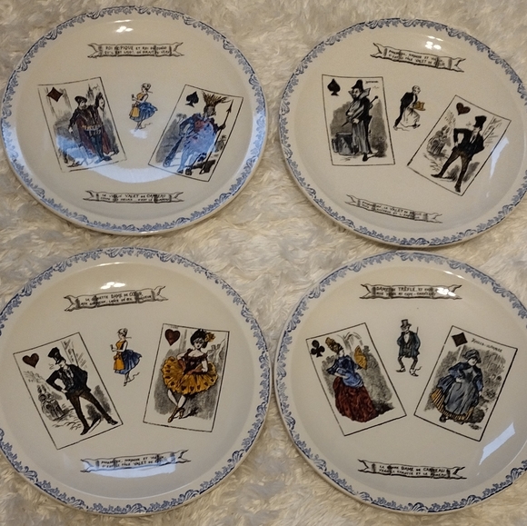 HBCM Monterea | Dining | Set Of 4 Hbcm Monterea Playing Card Assiettes ...